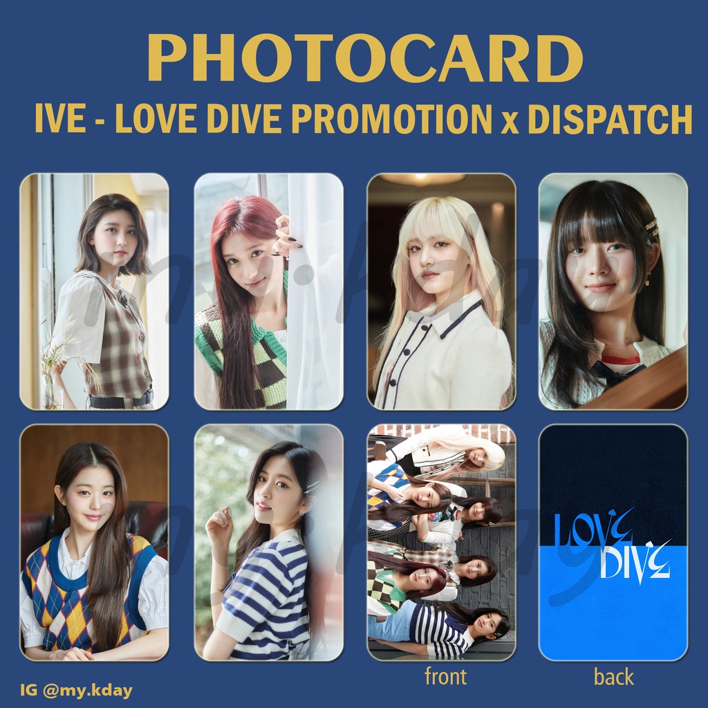 Jual PC-0877, Photocard IVE Love Dive Promotion x Dispatch 2 sisi | Shopee Indonesia