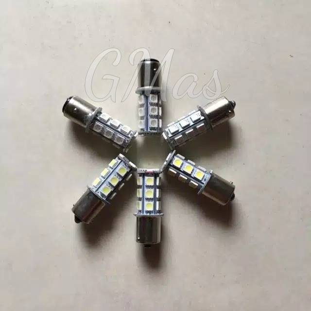 Jual Lampu LED Sein sen / Mundur 24Volt Bayonet 18 Mata Kaki 1 Manteng ...