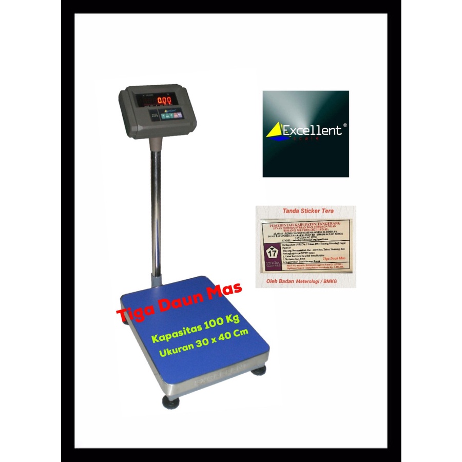 Jual Timbangan Barang digital Timbangan lantai Excellent A12E New 100 ...