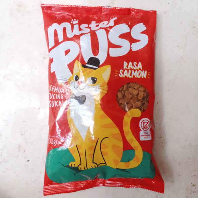Jual Mister Puss rasa Salmon 500gr - Makanan Kucing | Shopee Indonesia