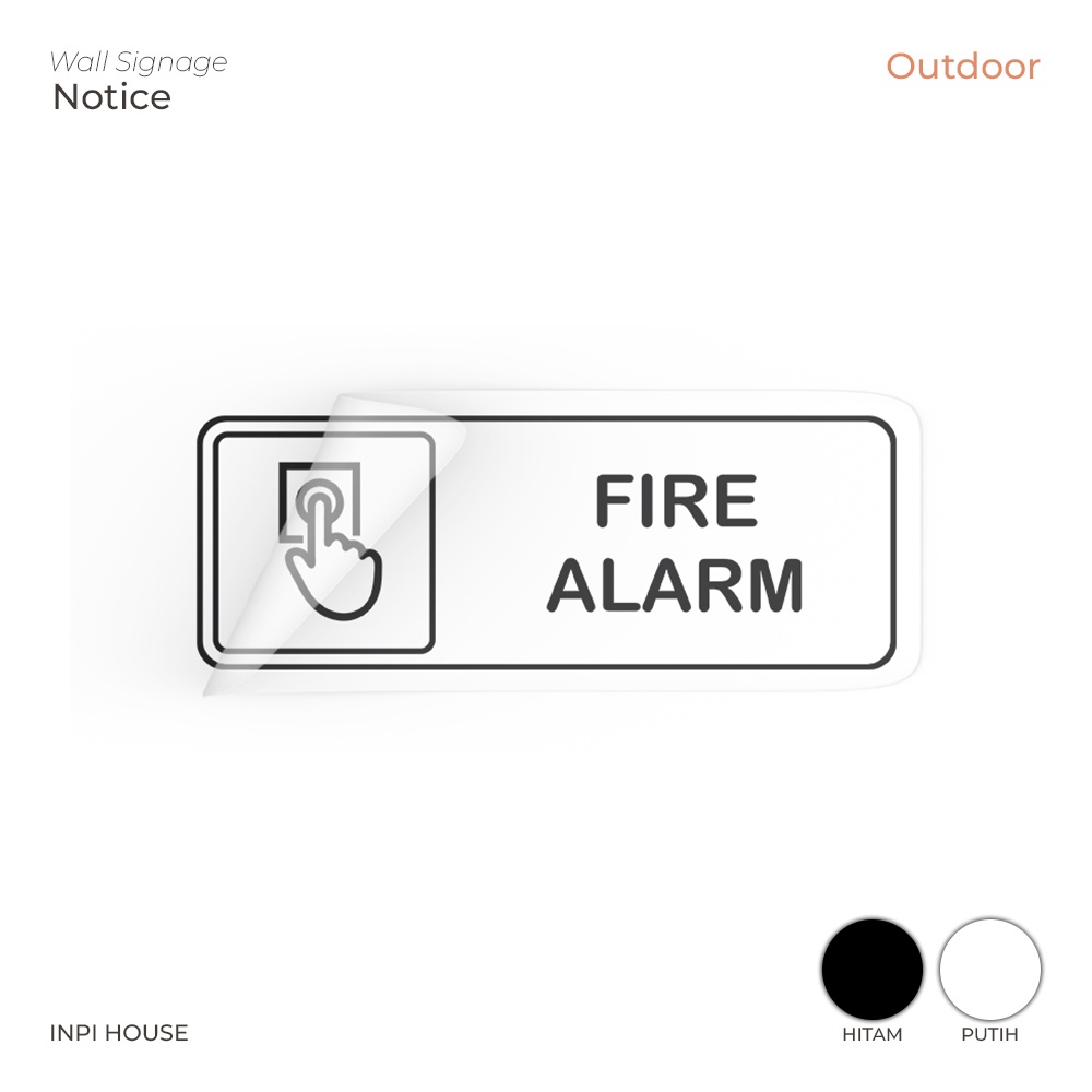 Jual sticker fire alarm - penanda alarm kebakaran - stiker dinding ...