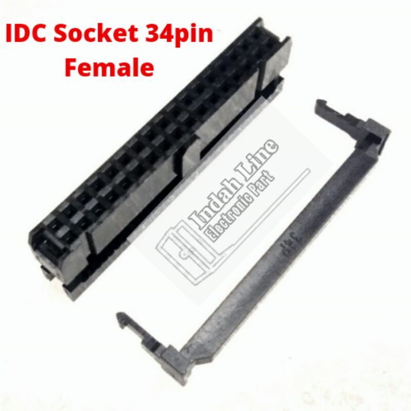 Jual IDC Socket Female 34pin 34 pin Konektor Connector 2x17pin 2.54mm ...
