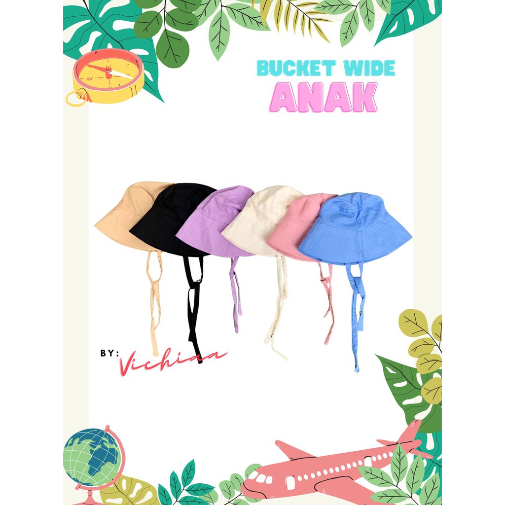 Jual Bucket hat tali anak usia 2 - 9 tahun (COD) | Shopee Indonesia