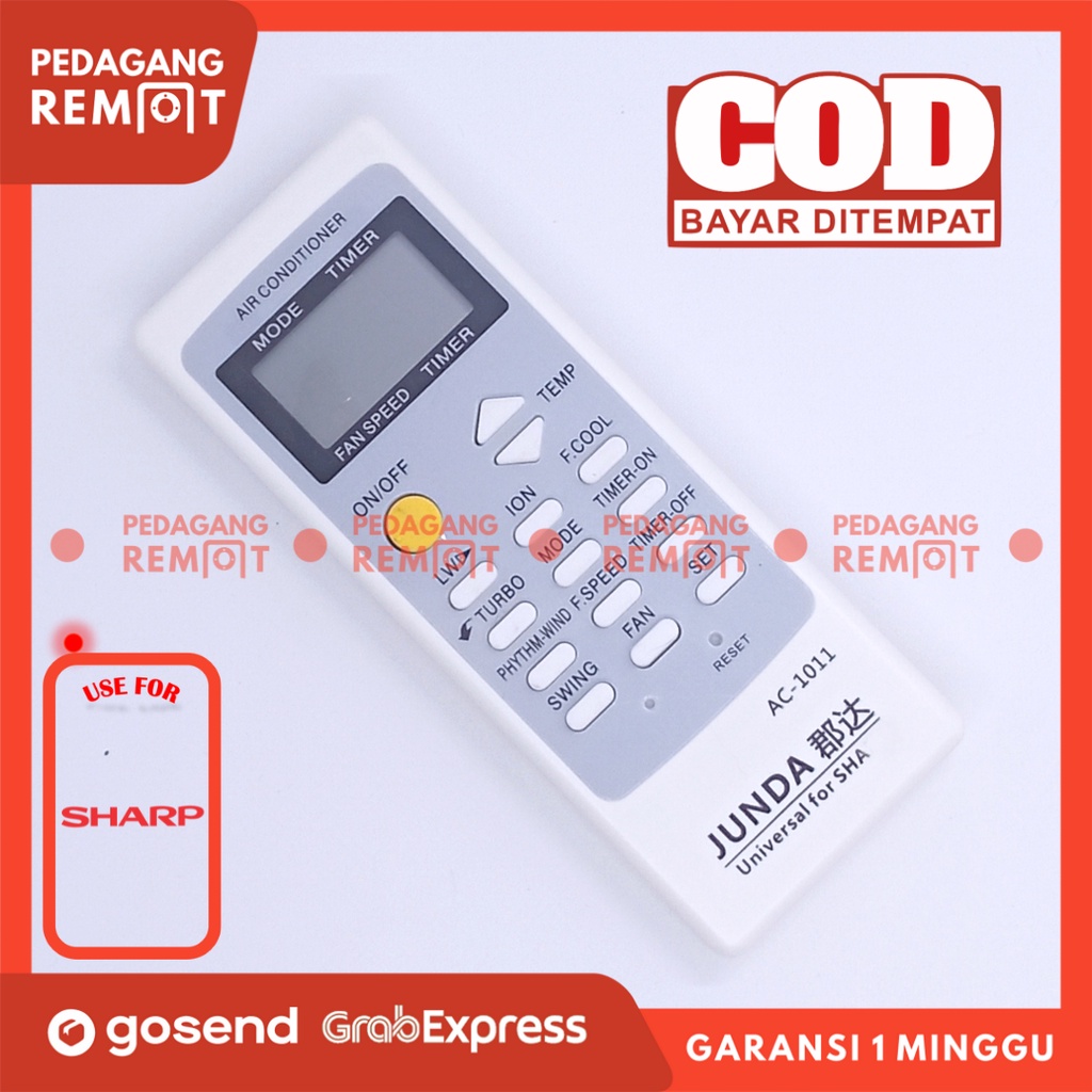 Jual Remot Remote AC Sharp Ion Plasmacluster Multi Universal | Shopee ...
