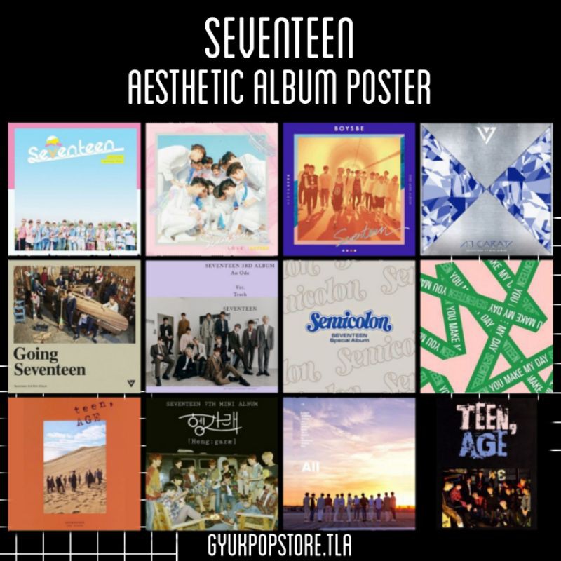 Jual SEVENTEEN AESTHETIC KPOP ALBUM POSTER SET | Shopee Indonesia