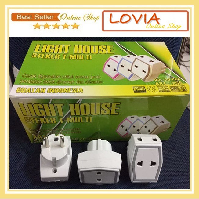 Jual Steker T 3 Lubang Colokan Steker 3 Cabang | Shopee Indonesia