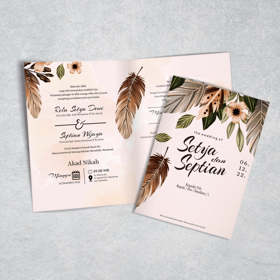 Jual Cetak Undangan Pernikahan Rustic Custom Kekinian | Shopee Indonesia