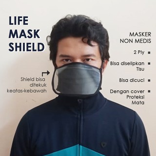 Jual Masker Mika Kaca Visor Pelindung Wajah Mata Muka 2in1 Face Shield ...