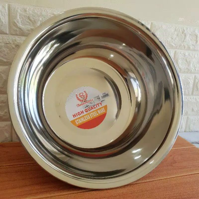 Jual Baskom Stainless 40cm / Baskom Stainlees Tebal / Baskom Stainless ...