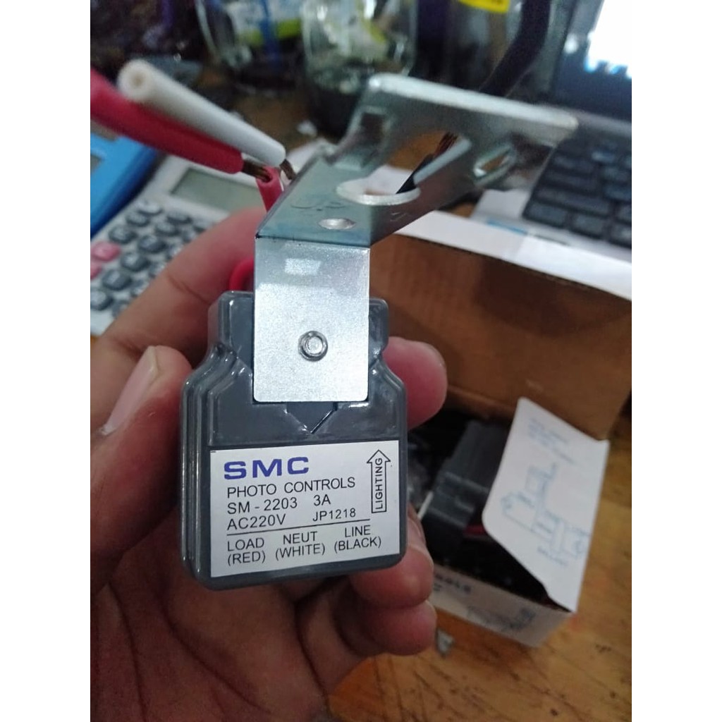 Photocell sensor cahaya otomatis photo control AC 220V 3A japan ...