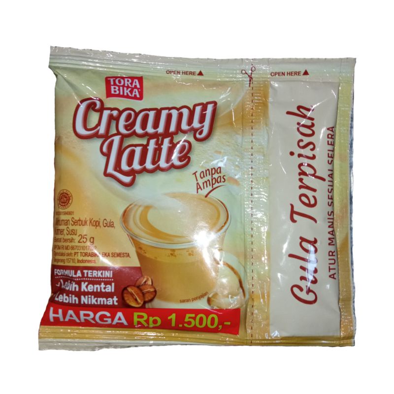 Jual TORABIKA CREAMY LATTE SACHET - Minuman Serbuk Kopi, Gula, Krimer ...