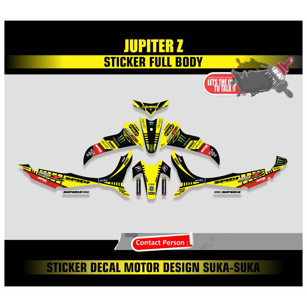 Jual STICKER JUPITER Z FULL BODY - DECAL STIKER JUPITER BURHAN DEWALT ...