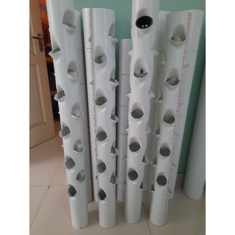 Pot tower paralon pipa pvc hidroponik 3 inch 20 lubang 1 meter 1 m 100 ...