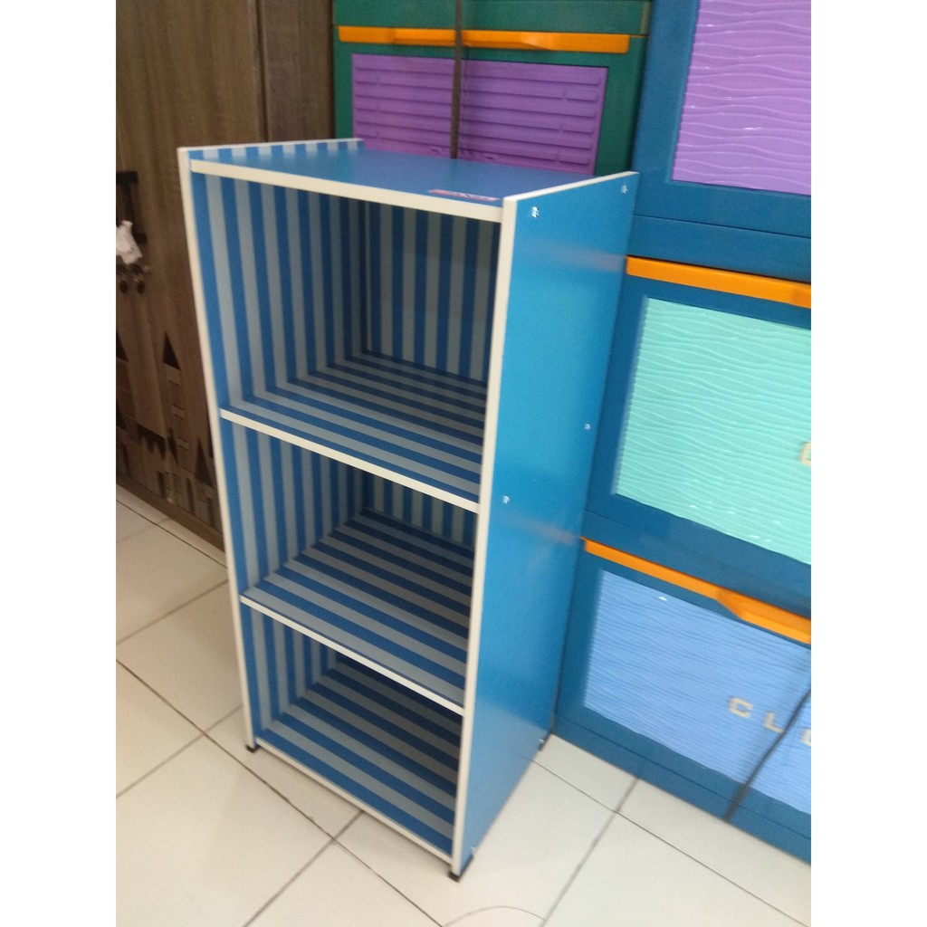 Jual rak buku kayu panel susun 3 | Shopee Indonesia