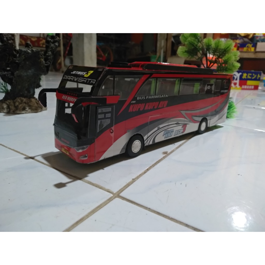 Jual Miniatur bus kupu kupu ayu jetbus 3 plus | Shopee Indonesia
