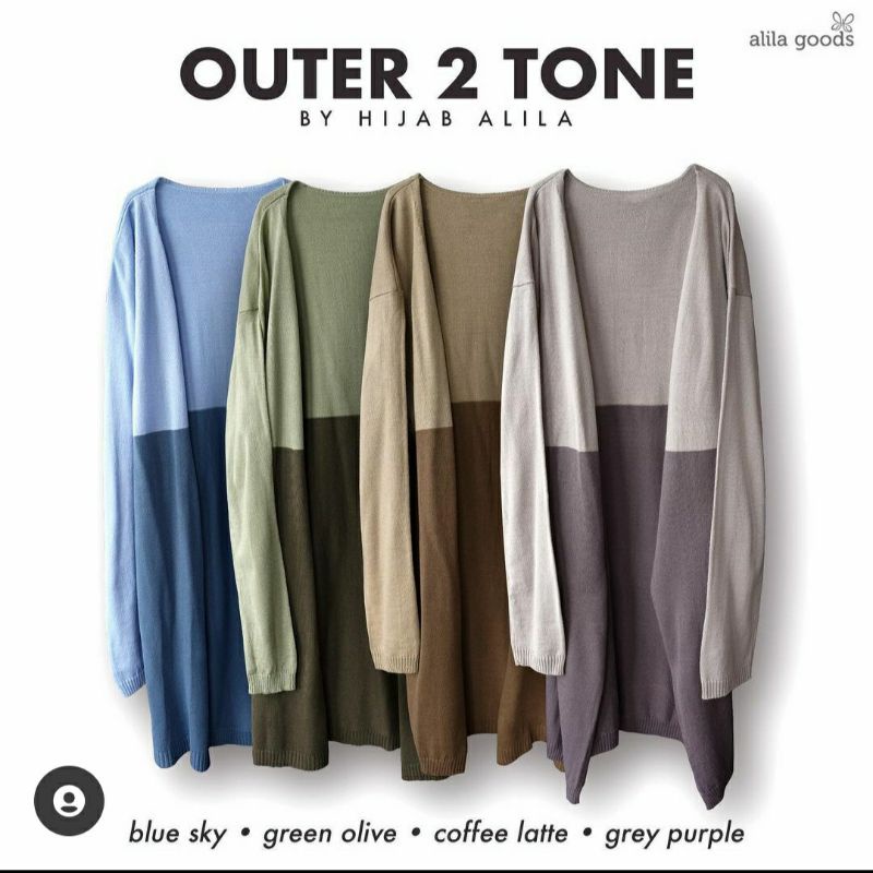 Jual Outer 2 Tone AND OUTER RAJUT AND KARDIGAN CARDIGAN 2 warna tebal ...