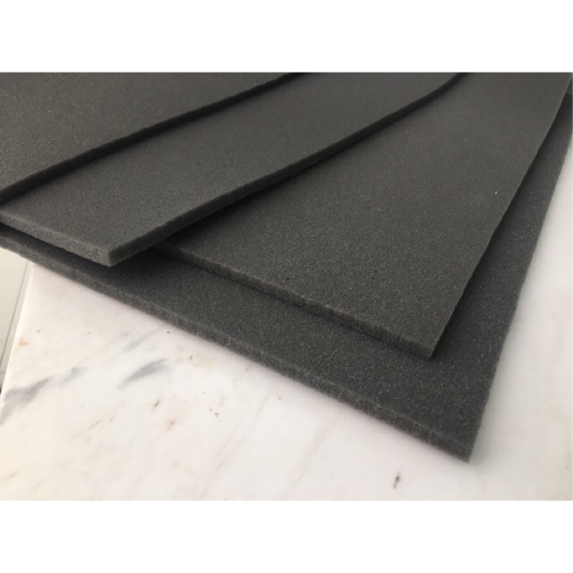 Busa Lembaran 100x60x1 cm PU Foam Sponge Spon Density 27 Hitam kasur ...