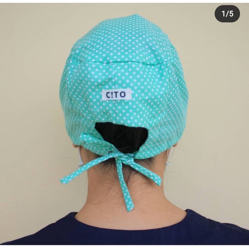 Jual Head cap / head cap medis motif / surgical cap / topi dokter ...