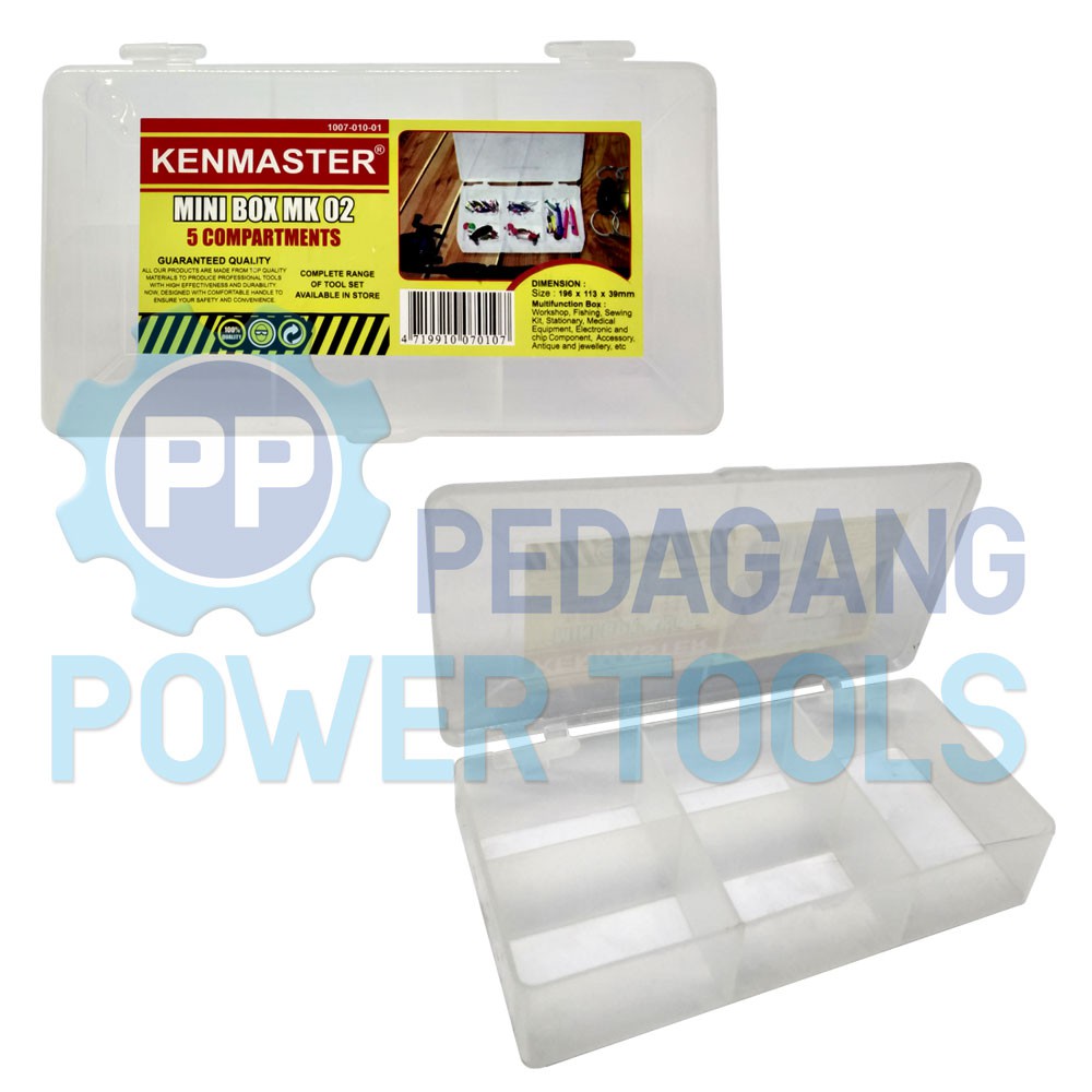 Jual KENMASTER MK 02 - MINI TOOL BOX PLASTIK 5 SLOT KOTAK KOMPONEN ...
