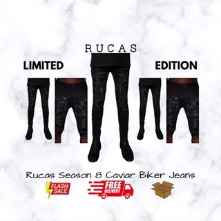 Jual Rucas Season 8 Caviar Leather Biker Black LIMITED EDITION | Shopee ...