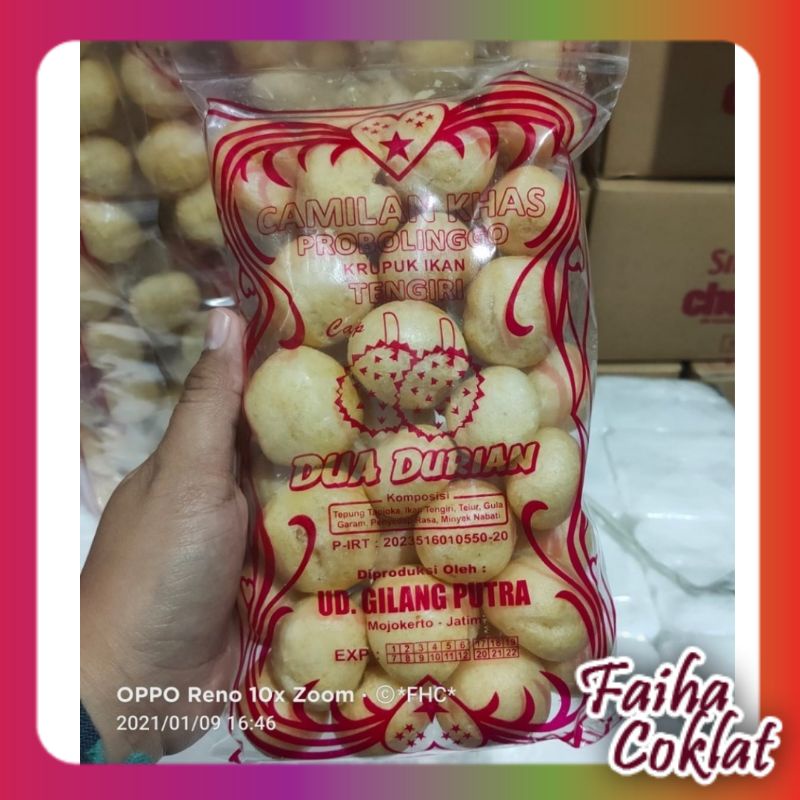 Jual Snack Kerupuk Bakso Ikan Bulat Merk Dua Durian asli Mojokerto ...
