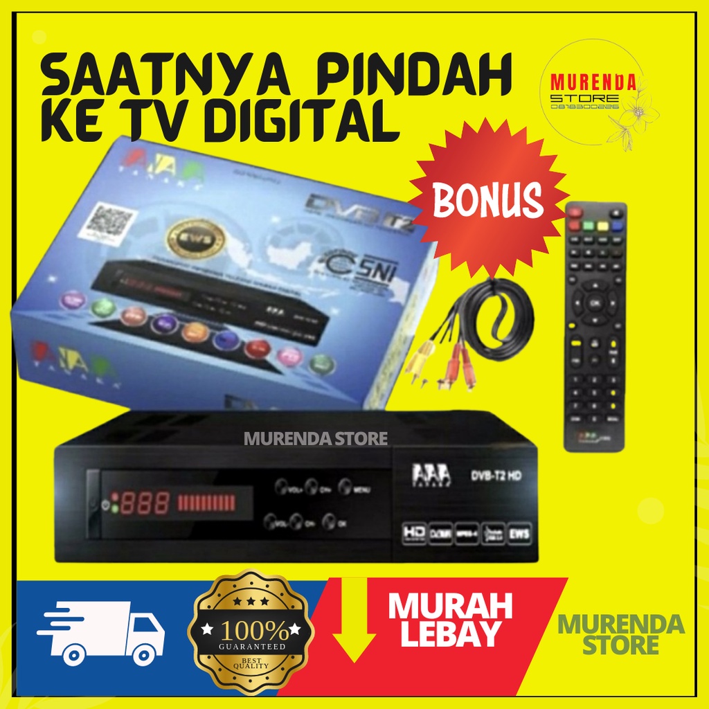 Jual STB Set Top Box Tanaka DVB T2 Setopbox Tanaka Digital BODY BESI (DUS BIRU) MURAH VIRAL ...