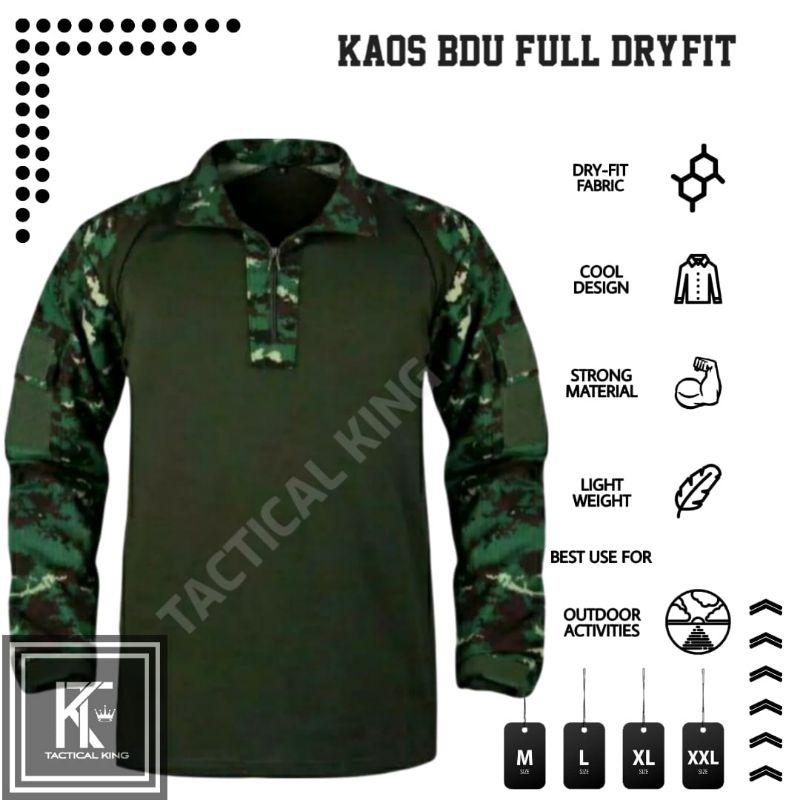 Jual kaos BDU tactical dryfit/kaos tactical BDU/kaos loreng army Indonesia|Shopee Indonesia