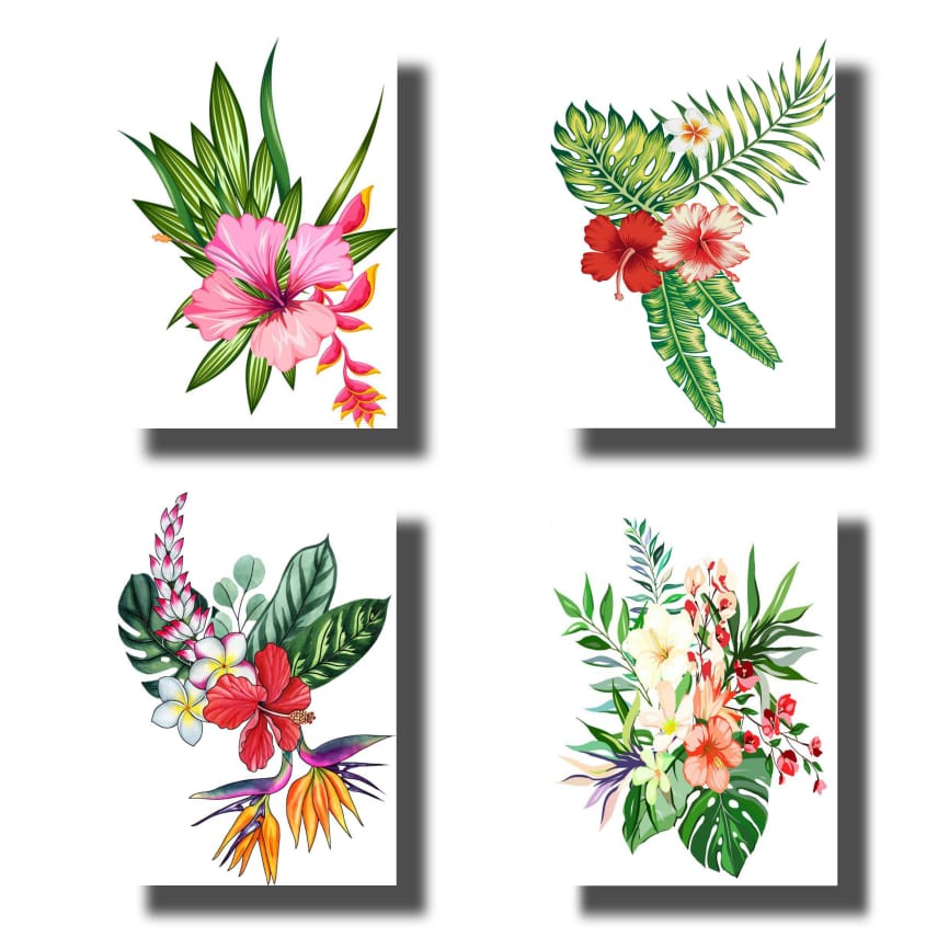 Jual Hiasan Dinding Walldecor Tema Bunga Dan Daun Pajangan Kayu ...