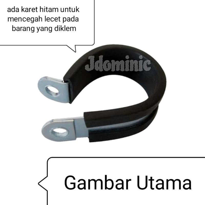 Jual klem karet getah seal sil selang air claim kabel cable pipa pipe ...