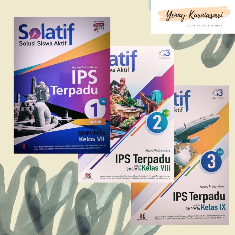 Jual Solatif : Solusi Siswa Aktif IPS Terpadu SMP Kelas 1 / 2 / 3 K13 ...