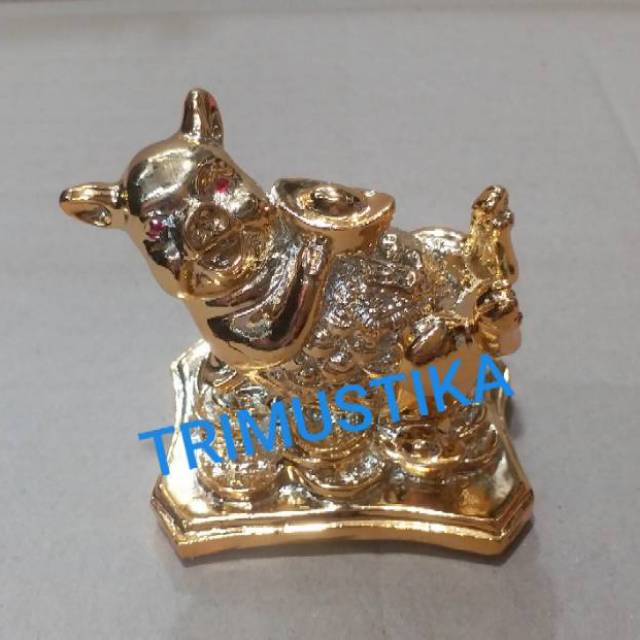 Jual Patung Shio Babi Warna Emas | Shopee Indonesia