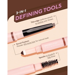 Jual Wardah Instaperfect Brow Flash 3 in 1 Brow Perfector | Pensil Alis ...