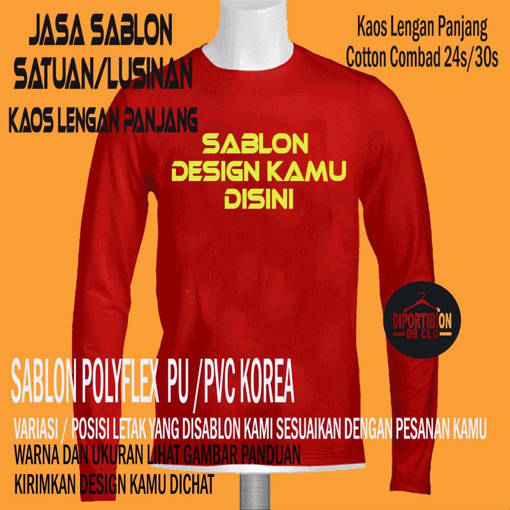 Jual JASA SABLON KAOS CUSTOM SATUAN /LUSINAN LENGAN PANJANG | Shopee ... Jual JASA SABLON KAOS CUSTOM SATUAN /LUSINAN LENGAN PANJANG | Shopee ...