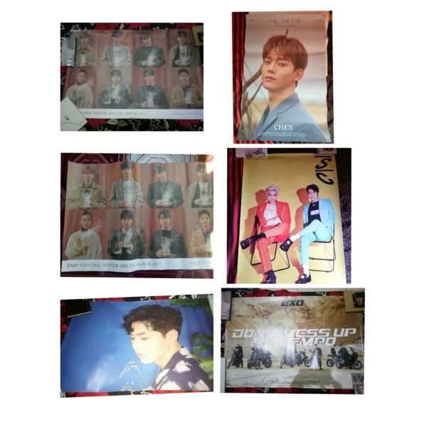 Jual Poster Official album exo love shot, obsession, univers, dmumt, chen aaaf, exo sc dont ...
