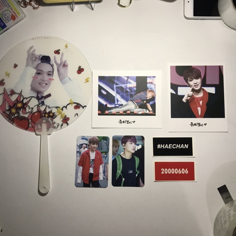 Jual NCT DREAM NCT 127 HAECHAN LEE DONGHYUCK Transparent Hand Fan Set ...
