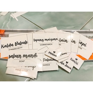 Jual STIKER TRANSPARAN DAN NON TRANSPARAN BUMBU DAPUR PANTRY CUSTOM ...