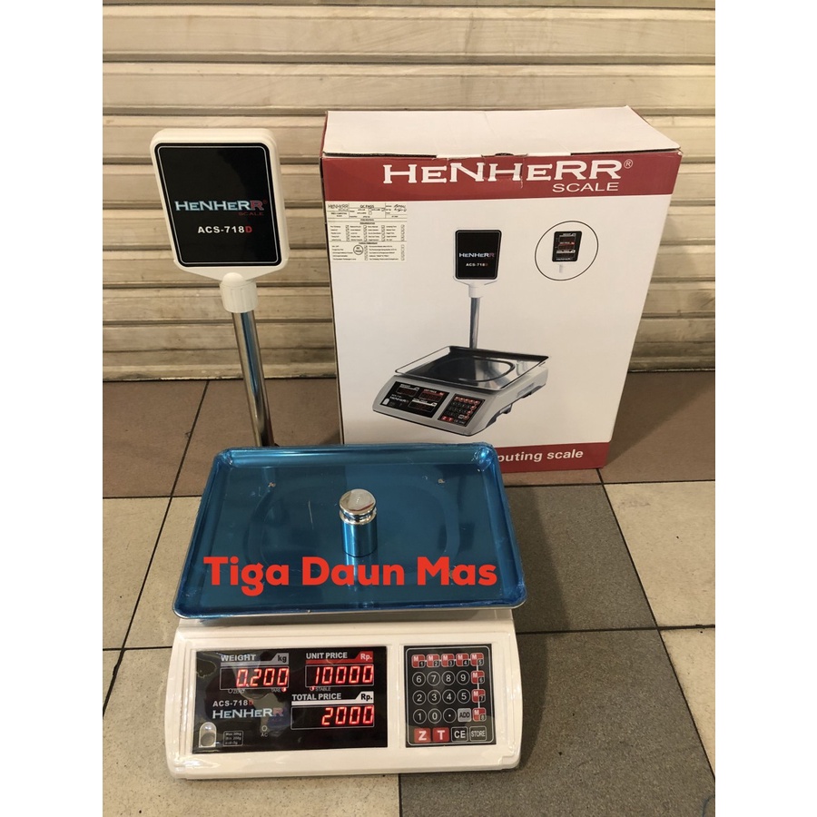 Jual Timbangan Digital Barang Timbangan Sembako Henherr Tiang ACS-718D | Shopee Indonesia