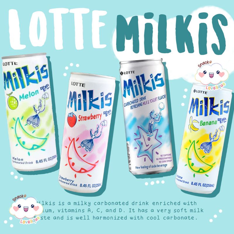 Jual Lotte Milkis Original 250 ML Minuman Korea Soda Susu Halal