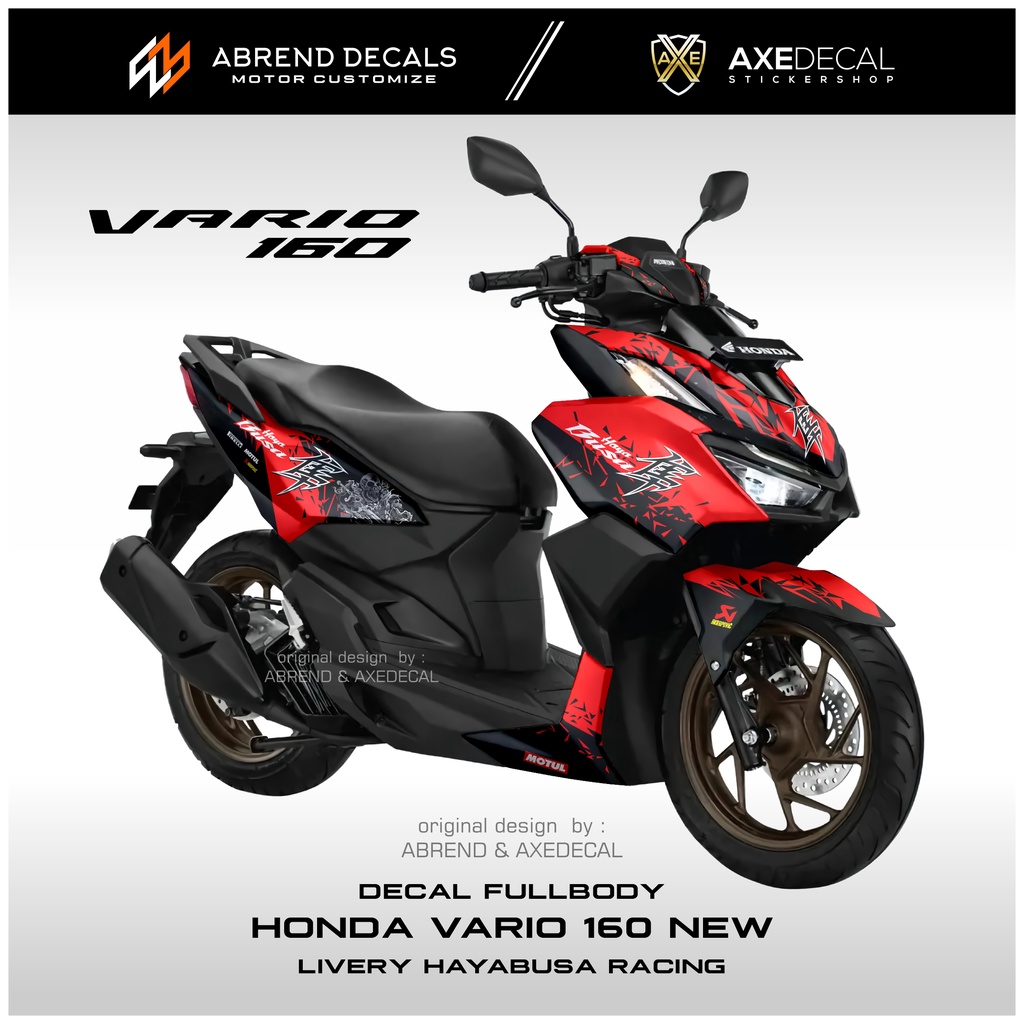 Jual Decal Vario 160 New Livery Hayabusa Racing / Stiker Motor Honda ...