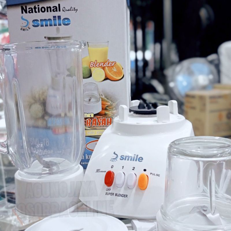 Jual Blender National Kaca 2 in 1 gelas besar gelas bumbu | Shopee ...