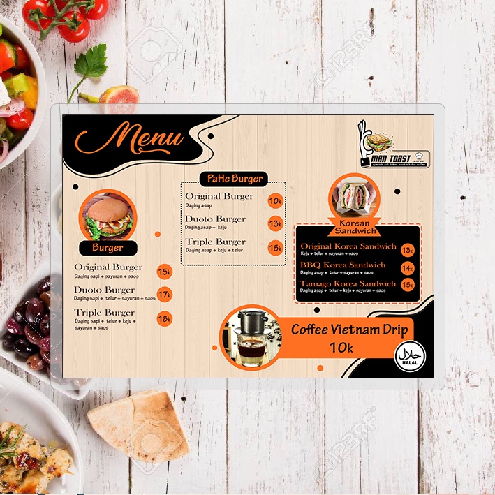 Jual CETAK + DESIGN DAFTAR MENU | Shopee Indonesia