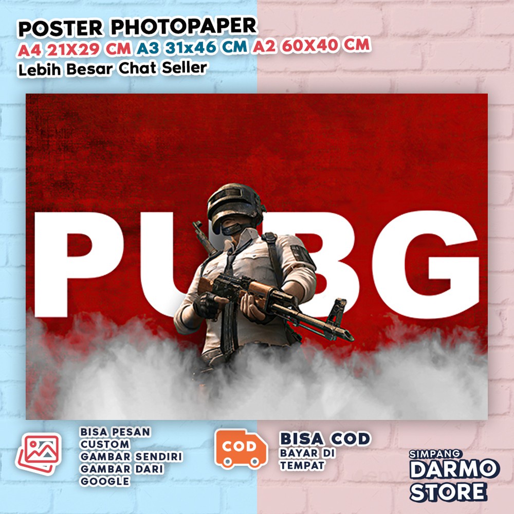 Jual Poster PUBG Game Hiasan Dinding Gaming Gamer Pabji Gem PC Android ...