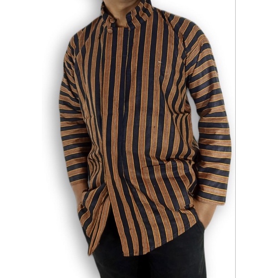 Jual Baju Surjan Lurik Pria Adat Jawa Khas Solo Jogja | Shopee Indonesia