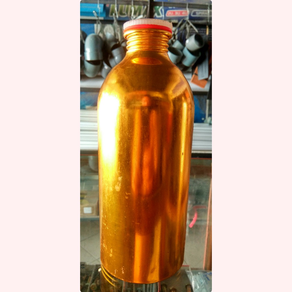 Jual botol gold , botol bibit parfum ukuran 500 ml aluminium , botol ...