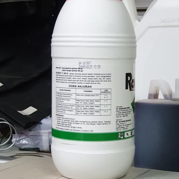 Jual Herbisida Roundup 1 Ltr/1 Dus 12 Botol Khusus Gojek | Shopee Indonesia
