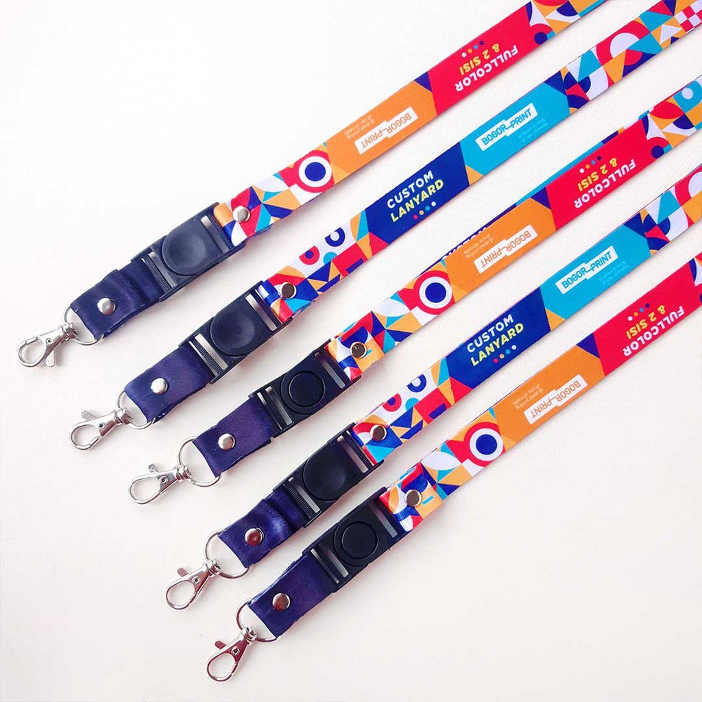 Jual TALI LANYARD CUSTOM PRINTING 2 SISI FULL WARNA Uk 2cm x 100cm ...