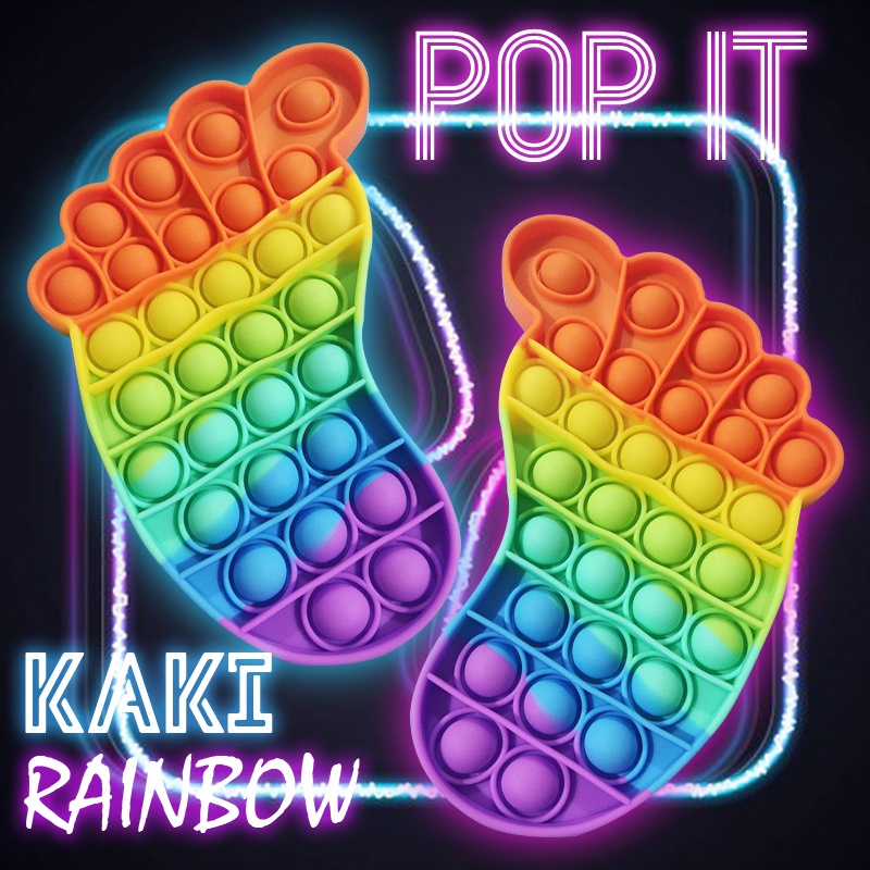 Jual Popit Murah Rainbow Foot Unicorn Fidget Push Pop Its Fidget Toy ...