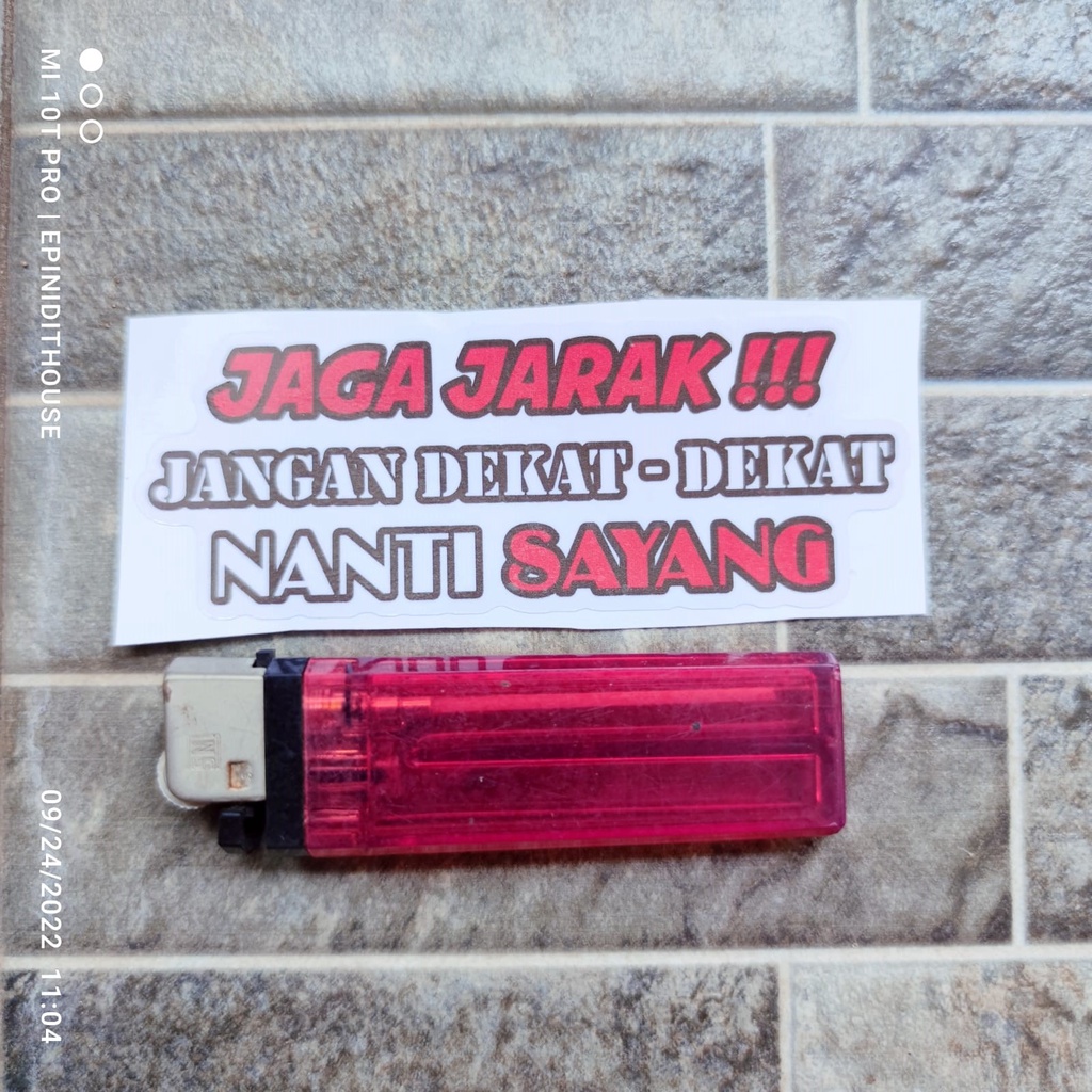 Jual Stiker Jaga Jarak Sayang Kata Quote Lucu Humor Nyleneh Viral Motor ...