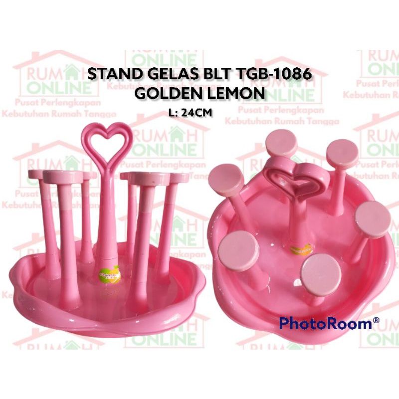Jual STAND GELAS BULAT TGB-1086 GOLDEN LEMON | Shopee Indonesia