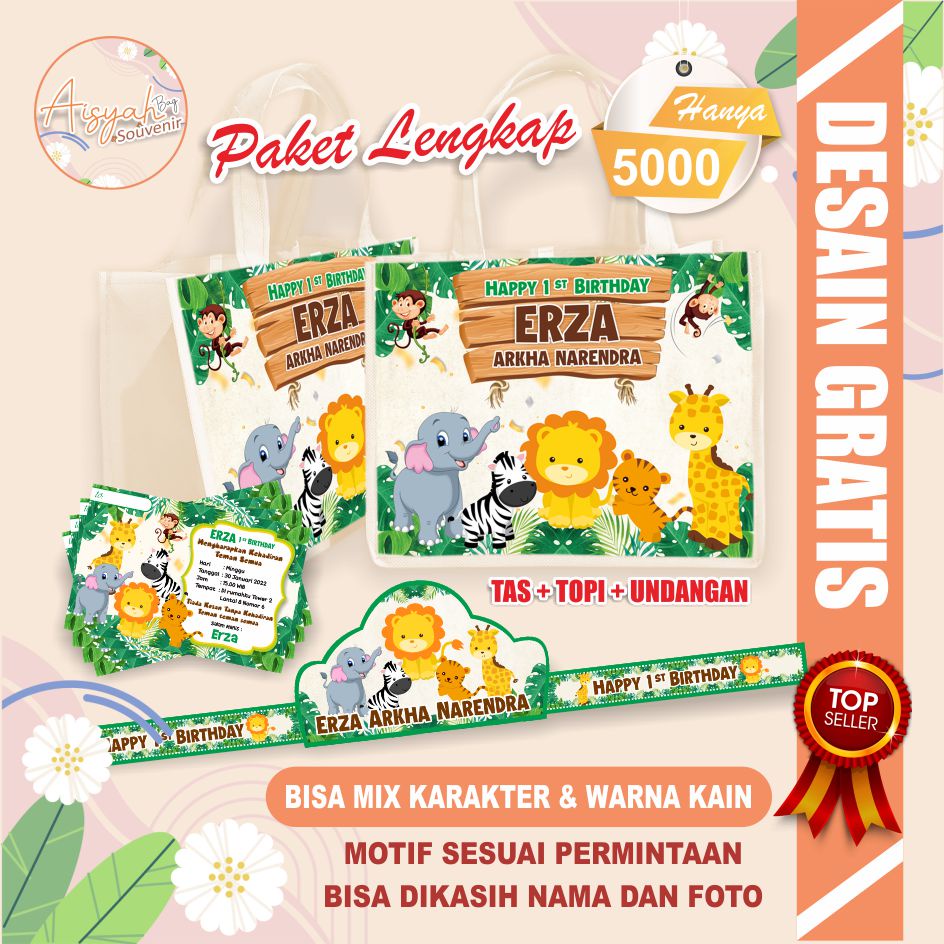 Jual paket ultah / paket ulang tahun / tas ultah / topi ultah ...